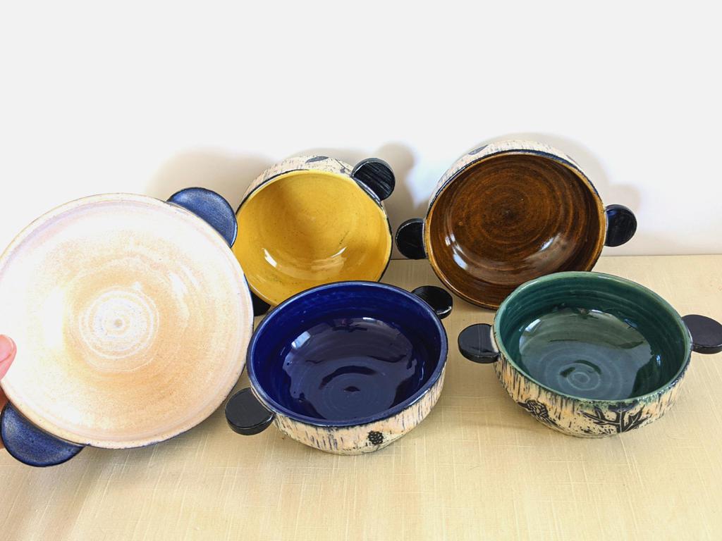 Set of Five Bowls - One Serving Bowl and Four Single Serve Bowls | Lady ...